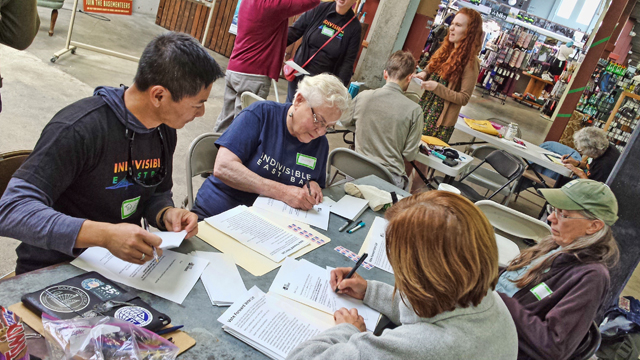 Ted’s breakout to write Vote Forward letters, photo by Heidi Rand ...